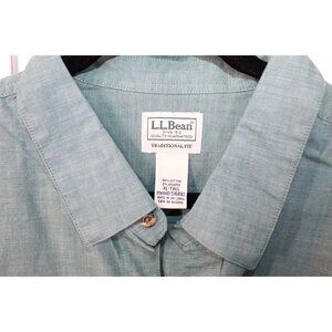 L.L. Bean | Shirts | Ll Bean Mens Green Cotton Traditional Fit Long Sleeve Button Up Shirt ...